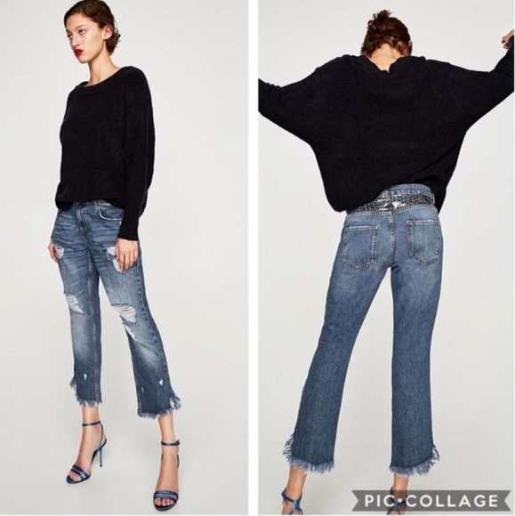 Zara | Jeans | Zara Basic Z975 Denim Jeans With Plastic Leopard Detail Size 0 Made In Turkey ...